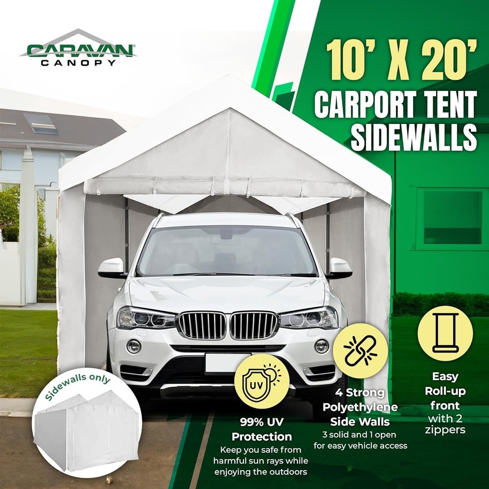 Canopy 10' x 20' Rectangle Domain Carport Enclosure Kit Car Shelter ...