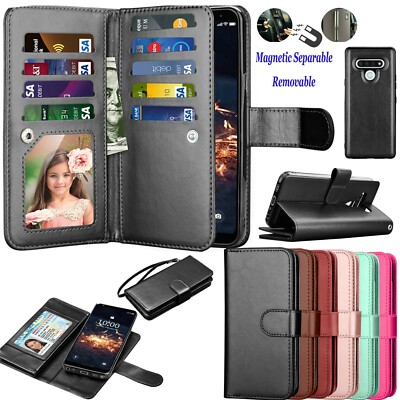 Luxury Leather Wallet Case Flip Holder Card Stand Protective Phone ...