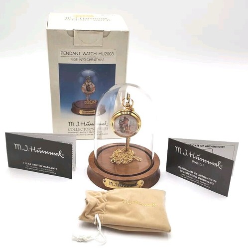 Retired M. J. Hummel Pendant Watch HU2003 Ride Into Christmas Never ...