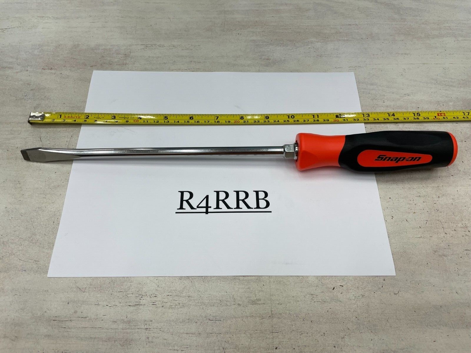 Snap-on Tools USA NEW ORANGE 3/8" Tip Soft Grip Flat Head Screwdriver ...