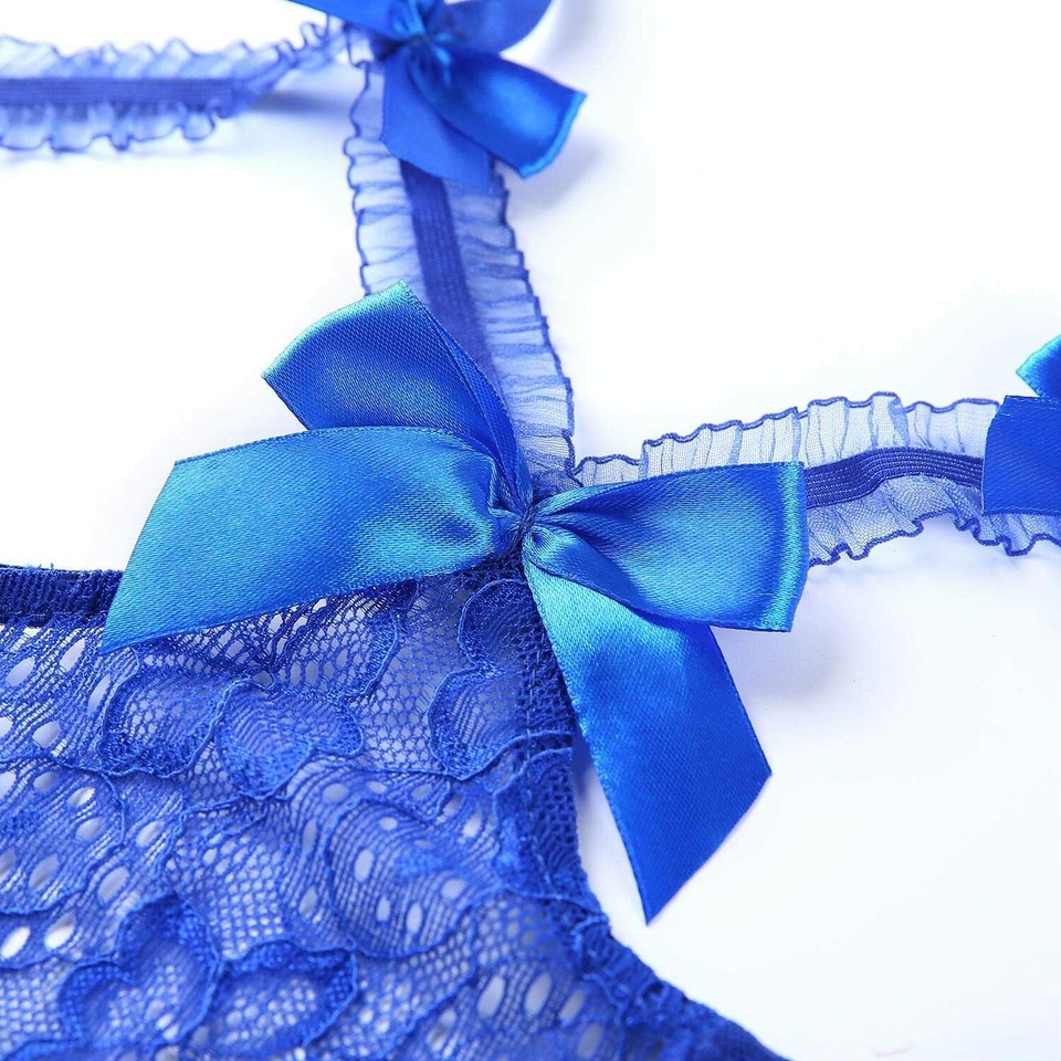 Women's Sexy-Lingerie Babydoll Sleepwear Underwear Lace Dress G-String ...