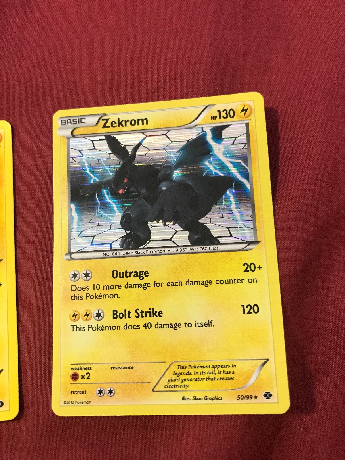 3x POKEMON TCG: BW NEXT DESTINIES ZEKROM 50/99 One Holo 2 Non Holo | eBay