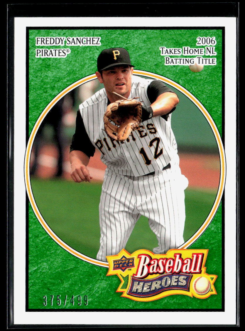 2008 Upper Deck Baseball Heroes - Emerald #140 Freddy Sanchez /499 for ...