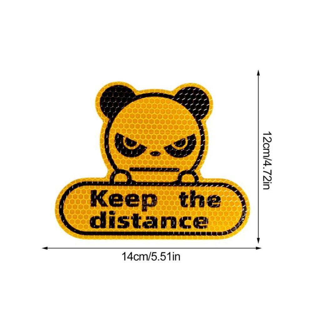Sticker Car Reflective Stickers Car Panda Decal Keep Distance Sticker ...
