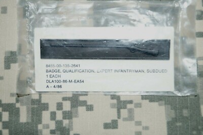 NEW US Army Expert Infantry Badge EIB Subdued Military Insignia Clutch ...