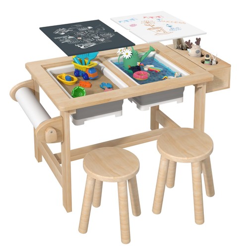 Sensory Table for Toddlers Kids Sensory Bin Table with 2 Sensory Bins ...