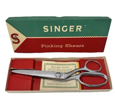 Vtg Sewing Singer No. 209 Pinking Shear Scissors Brazil 9” Orig Box ...