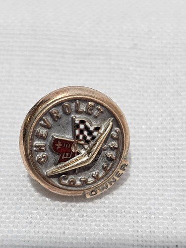 Vintage 1960s M1/5 10k Gold GP Enamel Chevrolet Corvette Owner Pin | eBay
