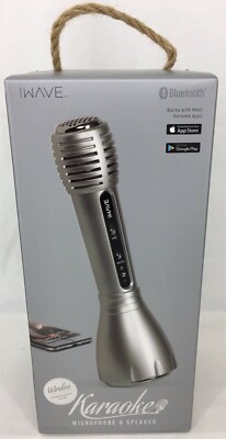 IWAVE Karaoke Microphone & Speaker Bluetooth Wireless Rechargeable Sync ...