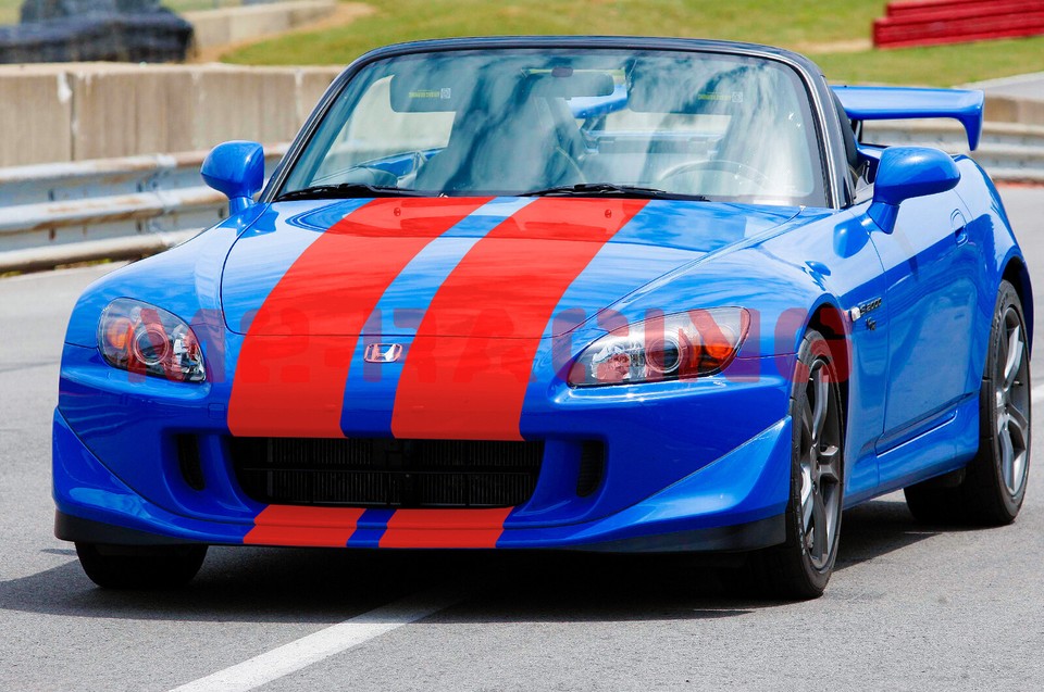 Gloss Color Racing Stripes Vinyl Wrap Honda S2000 Stripe Sticker 25FT ...