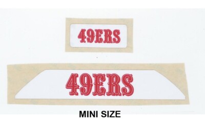 MINI San Francisco 49ers Throwback Team Name Bumper Decals Riddell VSR4 ...