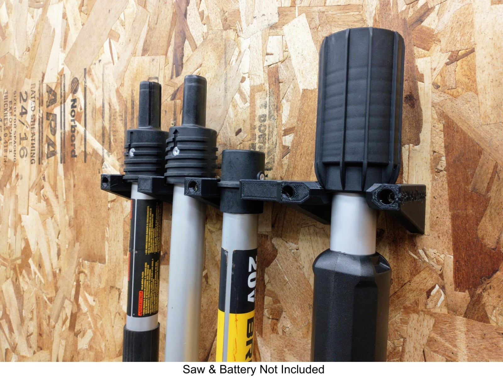 Wall Mount for DeWalt DCPS620 Pole Saw with Optional DCPH820 Hedge ...