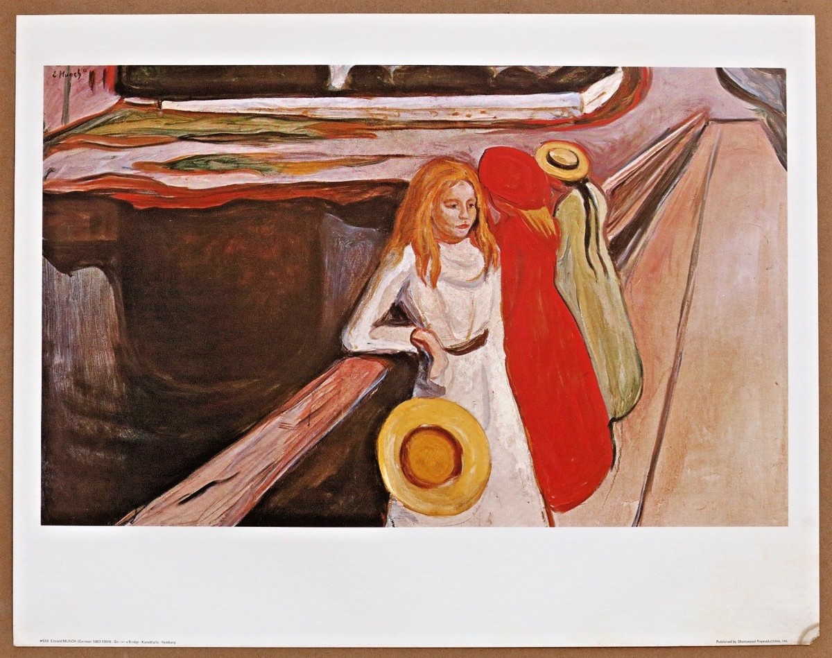 Edvard Munch The Girls On The Bridge