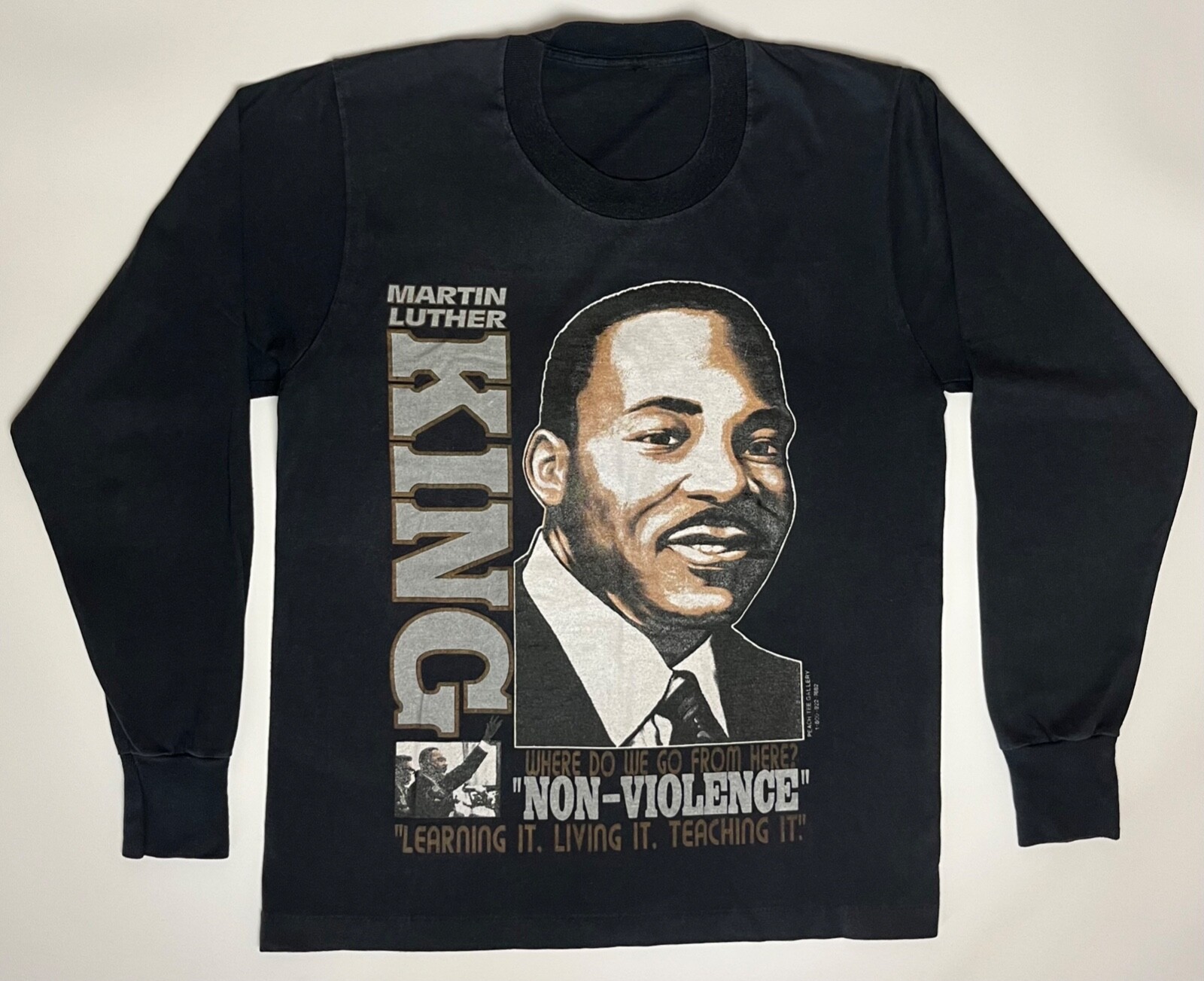 Rare Vintage Martin Luther King 90s Print Long Sleeve… - Gem