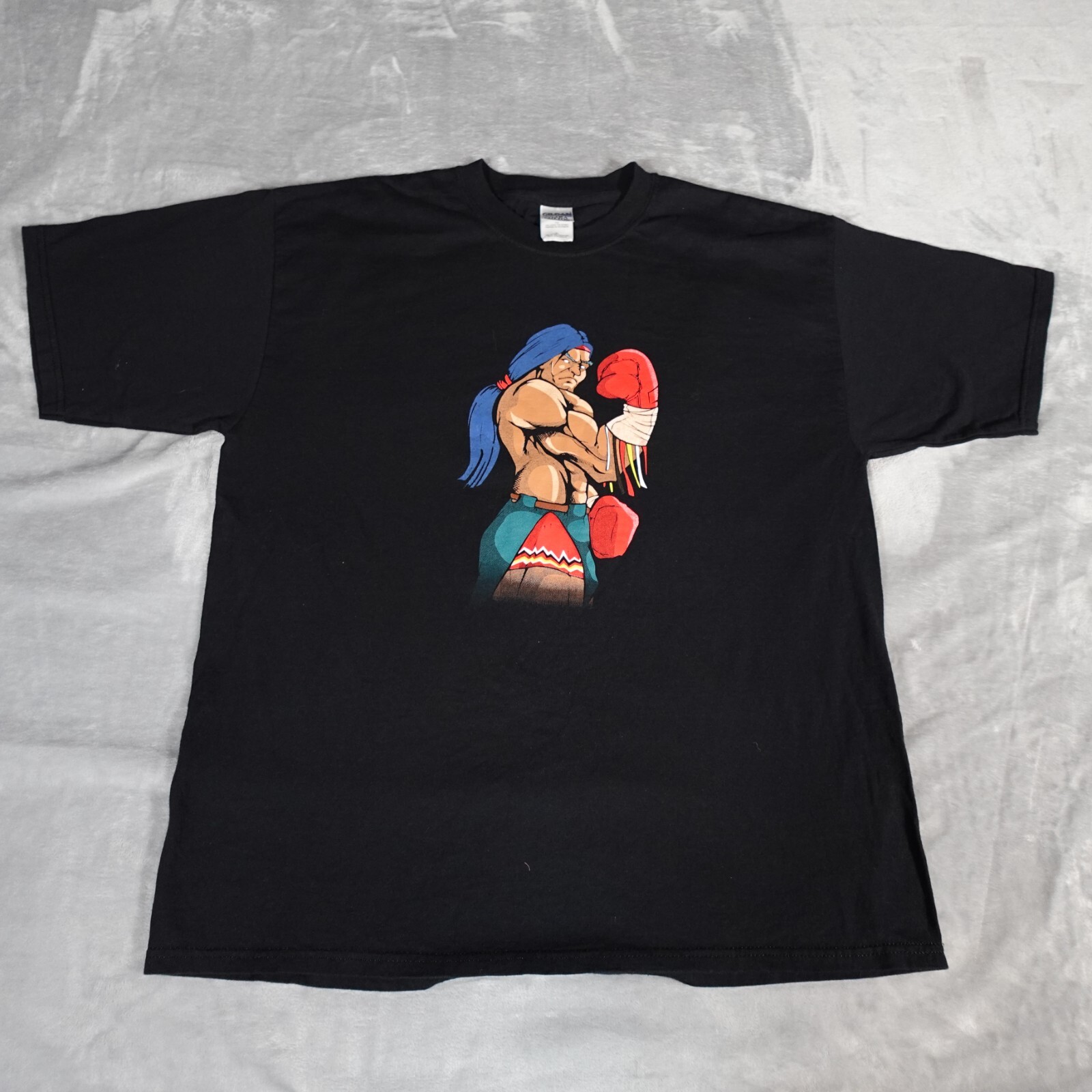 Vintage Native American Kickboxer Anime Style Graphic… - Gem
