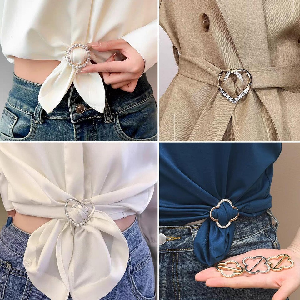 20 Pcs Scarf Ring And Slides For Scarves, Scarf Rings Clip Pin T Shirt ...