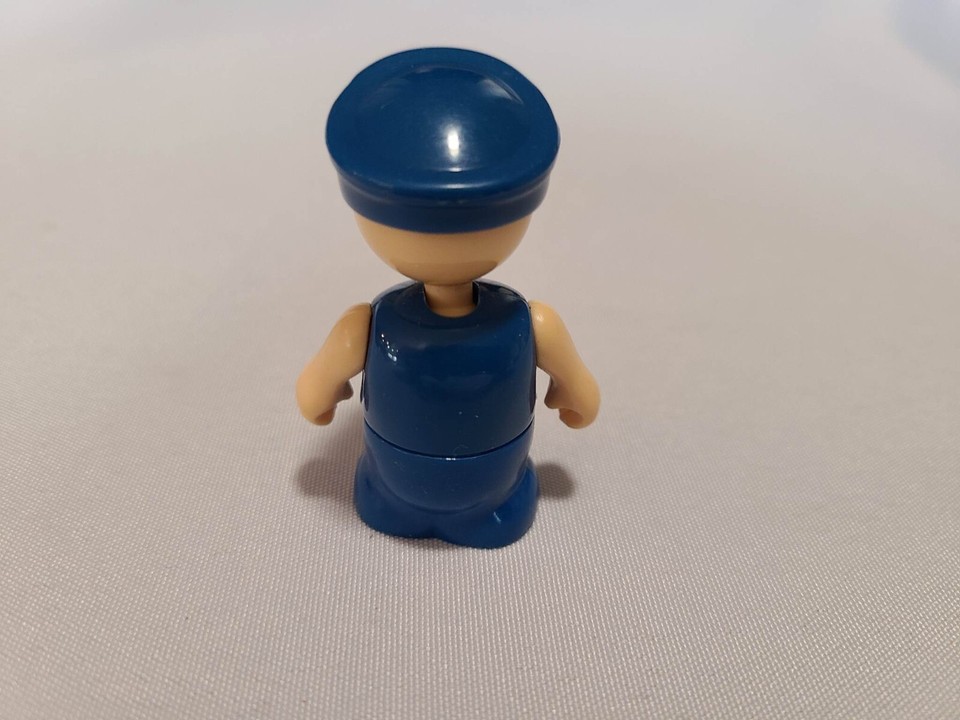 Vintage Shelcore Playmates Little People Toy Figure CONDUCTOR Blue Suit ...