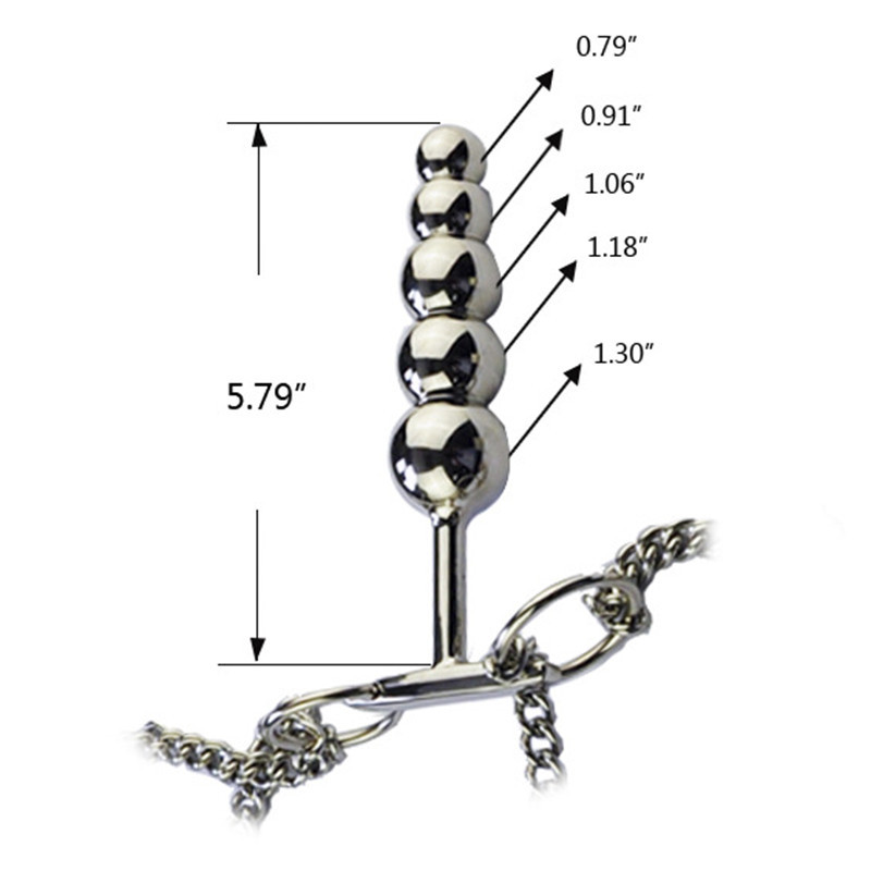 Stainless Steel Four Five Solid beads Plug For Lock Pants Belt ...