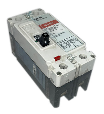 Eaton HFD2015VH09 Circuit Breaker, 2P, 15 A, 600Vac, Marine 50°C, Load ...