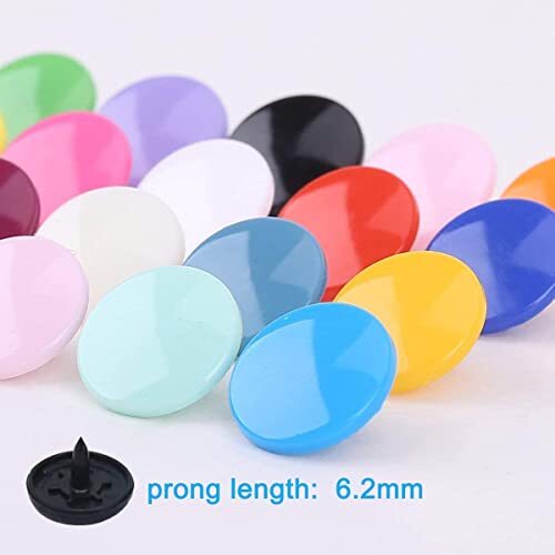 100 Sets KAM Extra Long Prong Plastic Snaps Size 20 T5 Glossy Round ...