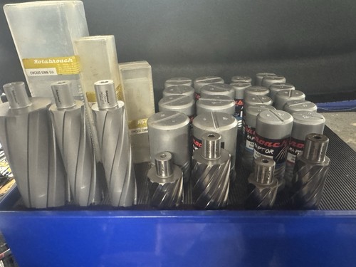 Rotabroach Hole Cutters 60mm 35mm 33mm 4x 40mm Short And Long 6x 30mm ...