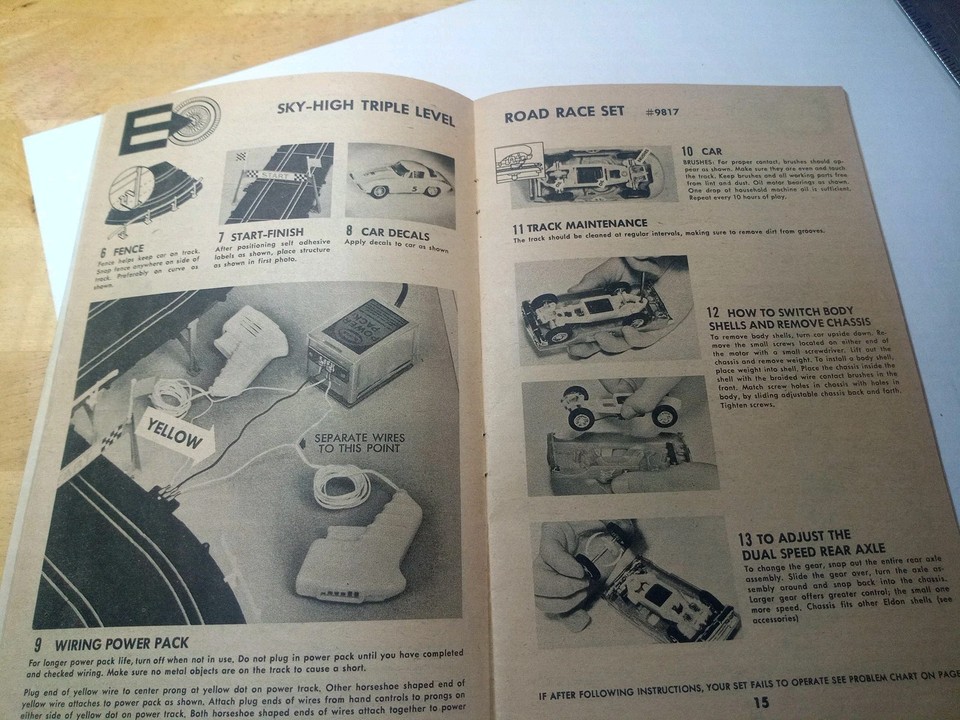 Vintage Eldon Slot Car Official Road Racing Guide and Assembly ...