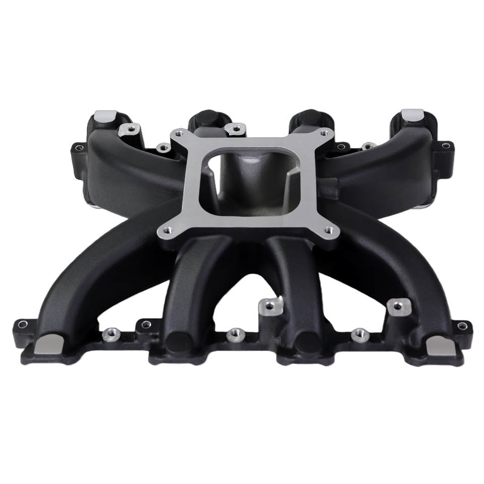 300-132 Single Plane Carb Intake Manifold Black For GM LS Gen III IV ...