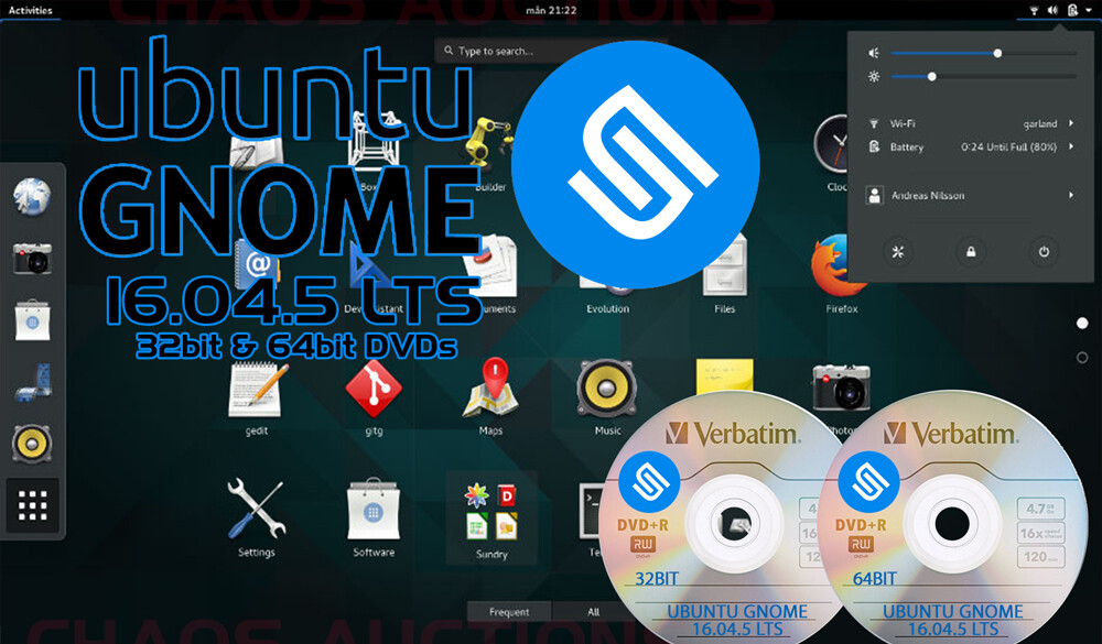 UBUNTU GNOME 16.04.5 LTS LINUX INSTALL & LIVE DVDs 32bit & 64bit | eBay