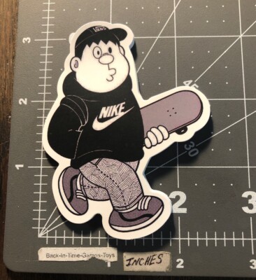 Vintage Look Cartoon Character Nike Humor Skateboard Laptop Decal ...