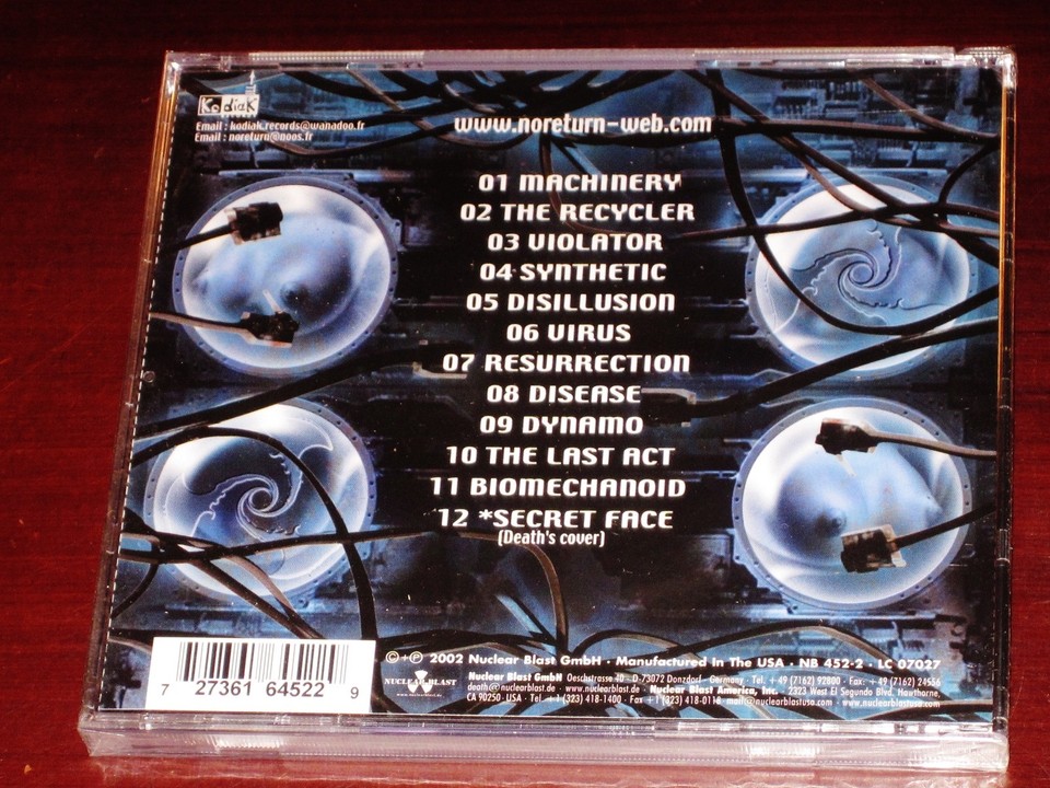 No Return: Machinery CD 2002 Nuclear Blast GmbH Records USA NB 6452-2 ...