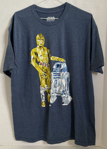Men's Mad Engine T-Shirt Size Large Star Wars R2D2 C3PO Blue *pre-owned ...