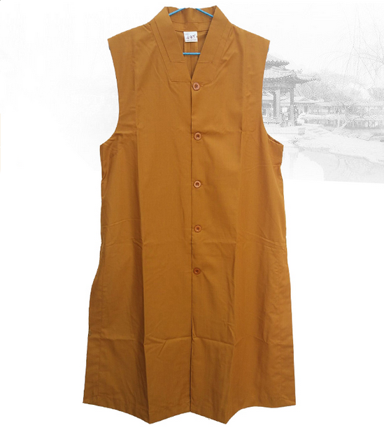 Shaolin Monk Serving Kung Fu Robe Vest Meditation Martial Arts Training ...