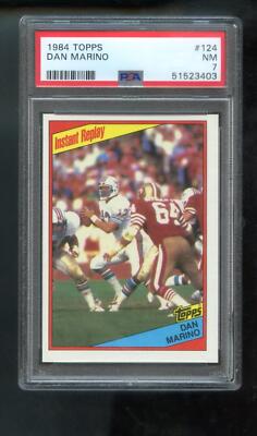 1984 Topps #124 Dan Marino Instant Replay ROOKIE Year PSA 7 Graded ...