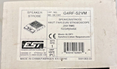 EST G4RF-S2VM Speaker / Strobe 25V RMS Red | eBay
