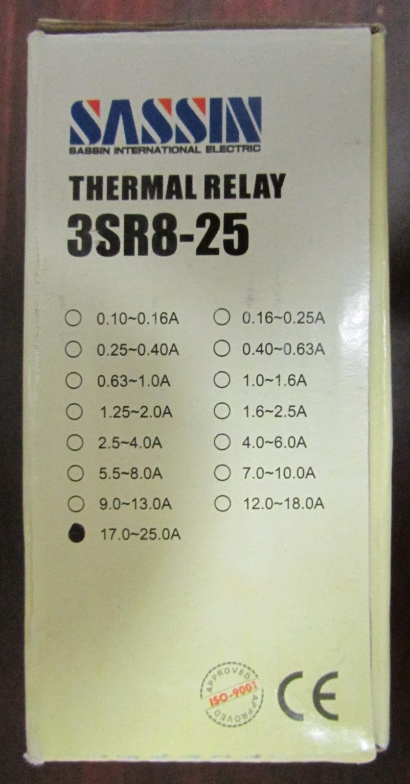 SASSIN 3SR8 25 Thermal Overload Relay 17-25 Amp | eBay