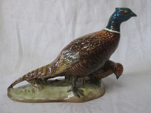 Lovely Beswick Pheasant Figure Group #2078 with gloss finish 1966-1975 ...