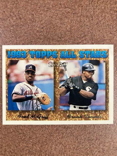 1994 Topps Gold All Stars #384 Fred McGriff Frank Thomas Braves White ...