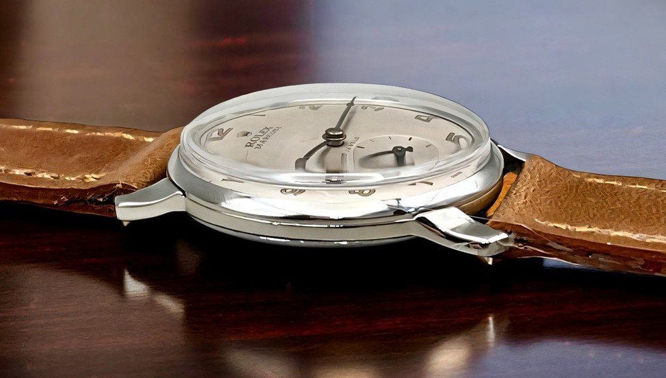 VTG ROLEX MARCONI ART DECO 32,8mm Ø SILVER DIAL NICKEL PLATED CASE FROM ...