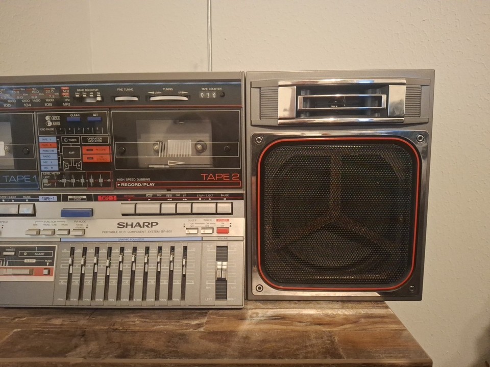 Sharp GF-800Z Vintage Double Cassette Boombox ️‍🔥Rare️‍🔥 | eBay