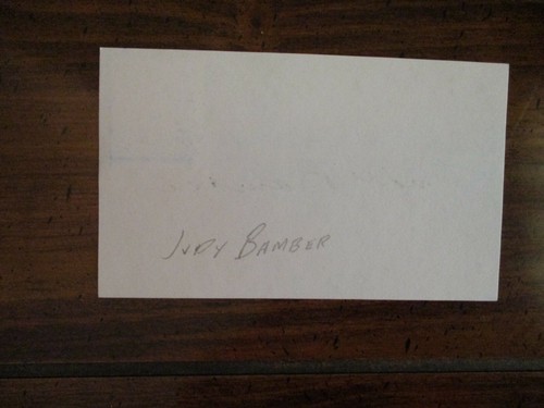 JUDY BAMBER("A Bucket Of Blood/The Atomic Brain")Signed 3 x 5 Index ...