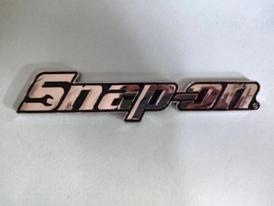 SNAP-ON Tool Box Logo Emblem Chrome Silver Badge Decal 8" Inch Long ...