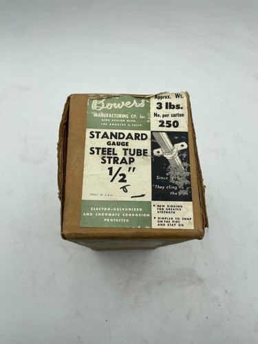 Bowers Standard Gauge 1/2" Steel Tube Strap, Box of 250 Pipe Strap | eBay
