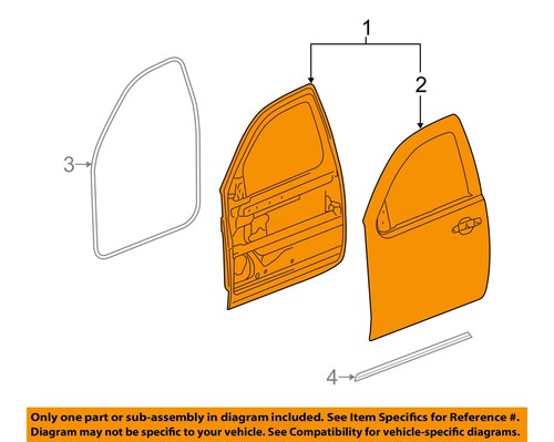 GM OEM Front Door-Door Shell Right 22892592 | eBay