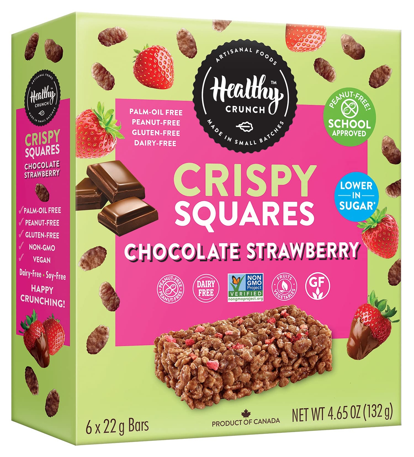 Healthy Crunch Square Crisp Chocolate Strawberry 4.68oz Pack of 6 | eBay