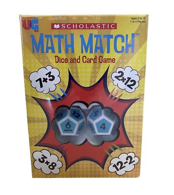 Scholastic Math Match Dice and Card Game | +Bonus Brainiac Game | Brand ...
