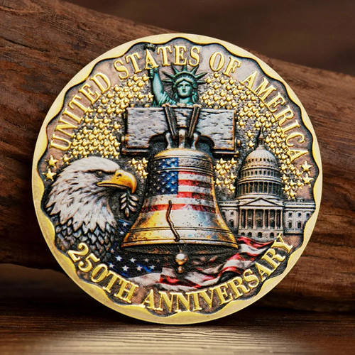 America 250th Anniversary Commemorative Challenge Coin Patriotic Gift ...