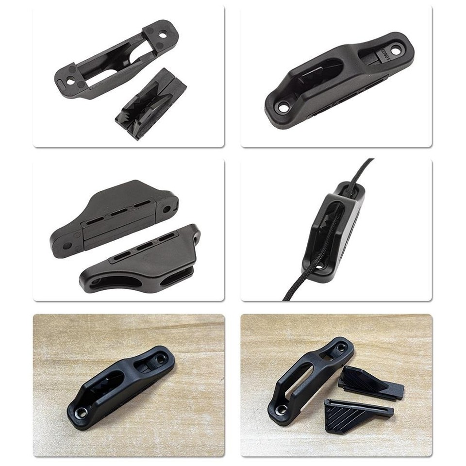 2PCS Quick Grip Boat Clam Cleats for Kayak Nylon Ropes 46mm Marine ...