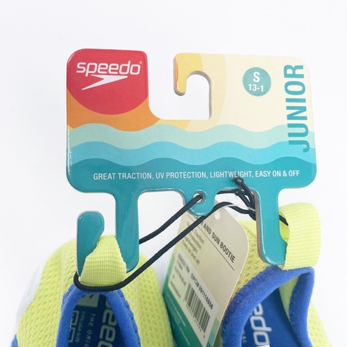 Speedo Junior Splash and Sun Bootie Electric Checker Blue Green Size S ...