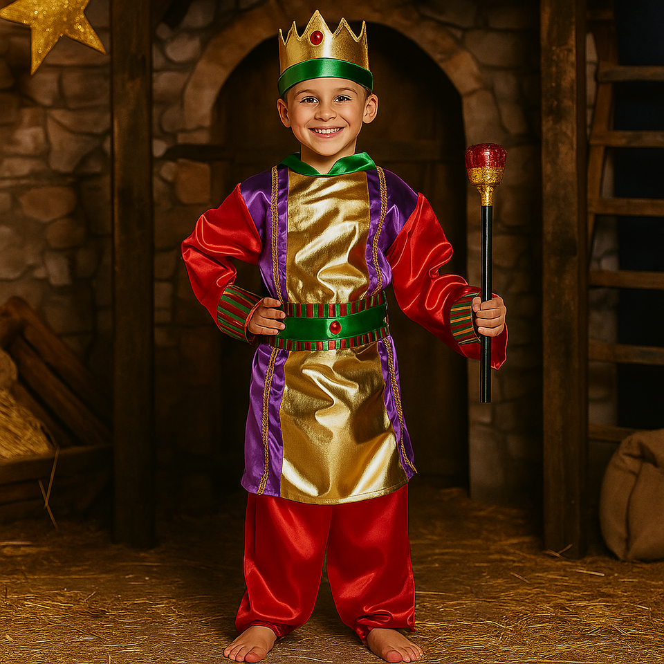 Child Three Kings Christmas Nativity Play Fancy Dress Costume To Fit ...
