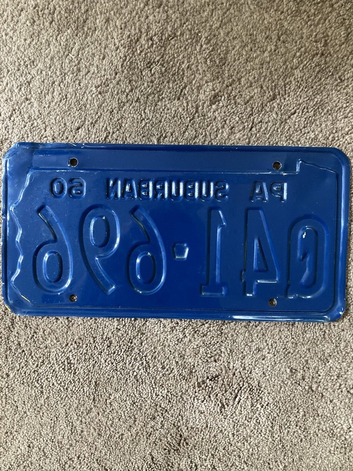 1962 Pennsylvania Suburban License Plate - Q41 696 - Very Nice! | eBay